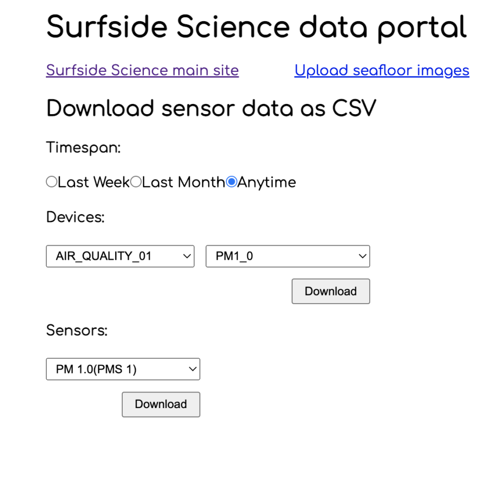 Data Portal Guide – Surfside Science